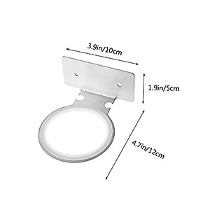 HEMOTON 2pcs 304 Metal Shelf Brackets Vanity Storage Organizer Shelf Holders Countertop Curling Iron Holder Hair Blow Dryer Rack Hand Towel Drying Rack Hair Dryer Rack Blow Dryer Holder