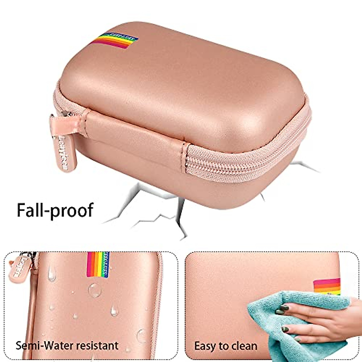 Leayjeen Kids Camera Case Compatible with Seckton/GKTZ/VATENIC/OZMI/PROGRACE/Nine Cube/Rindol/LC-dolida/Desuccus and More Digital Kid Camera Toy Gift (Case Only)