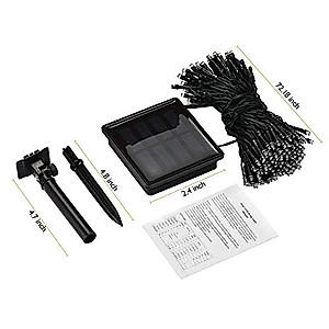 balacoo Christmas Lamp- Solar Powered String Lights Fairy Outdoor String Decorative Lights 72ft 200 LED Solar Ambience Starry Lights for Outdoor Garden Home Wedding Christmas Party Waterproof (White)