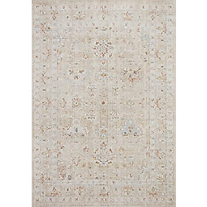 Loloi II Monroe Collection MON-05 Sand/Sunrise 6'-7" x 9'-3" Area Rug
