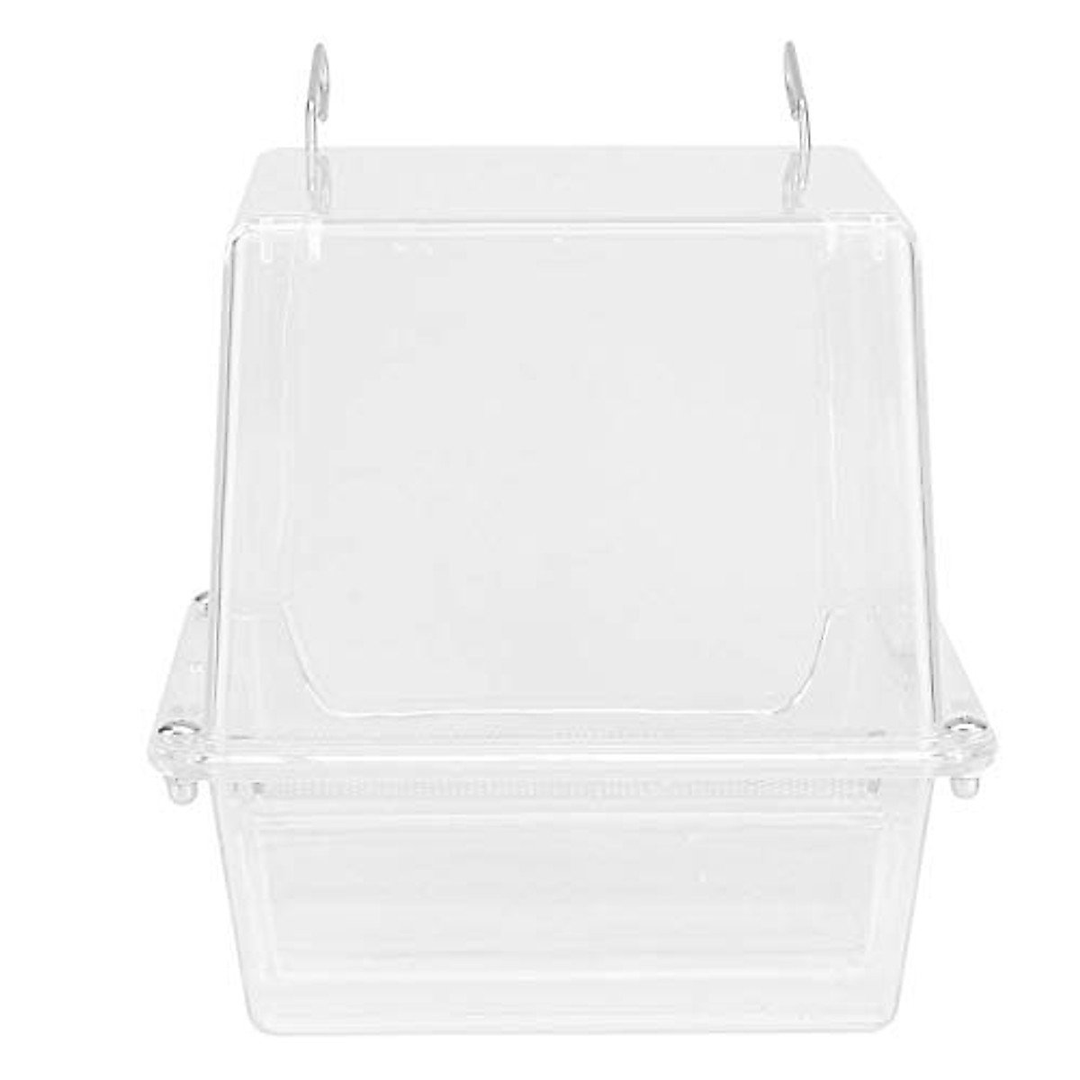 Bird Feeder, Automatic Bird Feeder for Cage Transparent Plastic Bird Seed Feeder Food Container Feeding Station for Canary Cockatiel Finch Parakeet