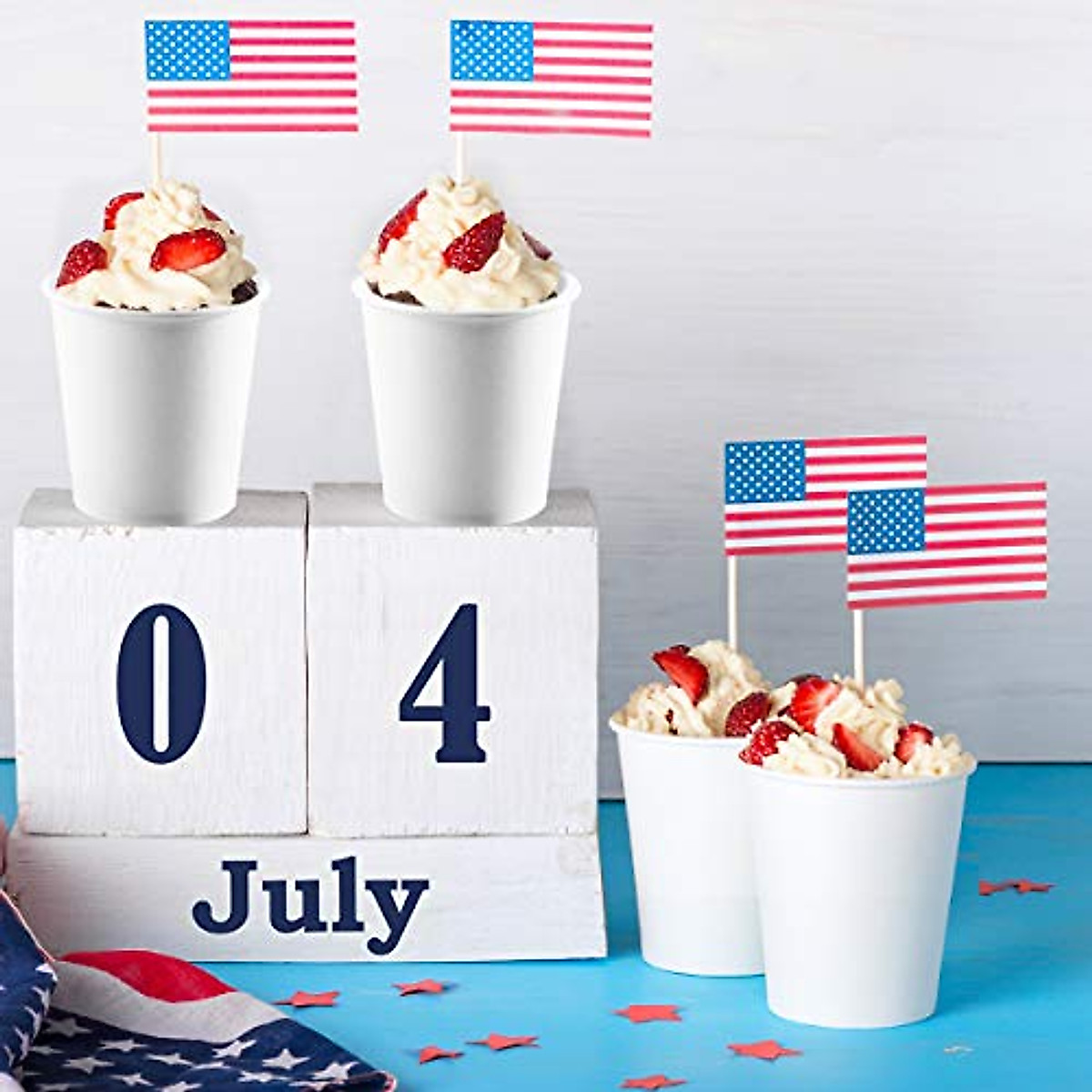 Turbo Bee 300Pack 4oz Disposable Paper Cups,Hot/Cold Beverage Drinking Cup，Small Paper Cups for Bathroom and Mouthwash