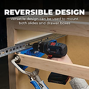 Kreg KHI-Slide Drawer Slide Jig - Drawer Slide Jig Kit - Drawer Slide Tool - for Cabinets, Drawers, Desks & More - Easily Install Drawer Slides - Set of 2