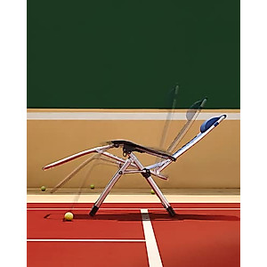 Zero Gravity Chair, Patio Lawn Chairs with Adjustable Headrest and Cup Holder Trays Reclining Chair Set of 2 for Camping Backyard Beach, Blue