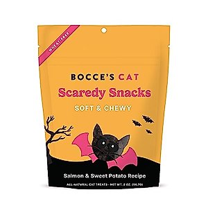 Bocce's Bakery All-Natural, Seasonal, Scardey Snacks Cat Treats, Wheat-Free, Limited-Ingredient Soft & Chewy Treats Inspired by Halloween, 2 oz