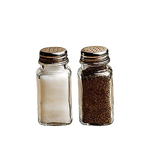 Circleware Yorkshire Salt and Pepper Shakers, 2-Piece Set, Home and Kitchen Utensils, 2.85 oz, Plain