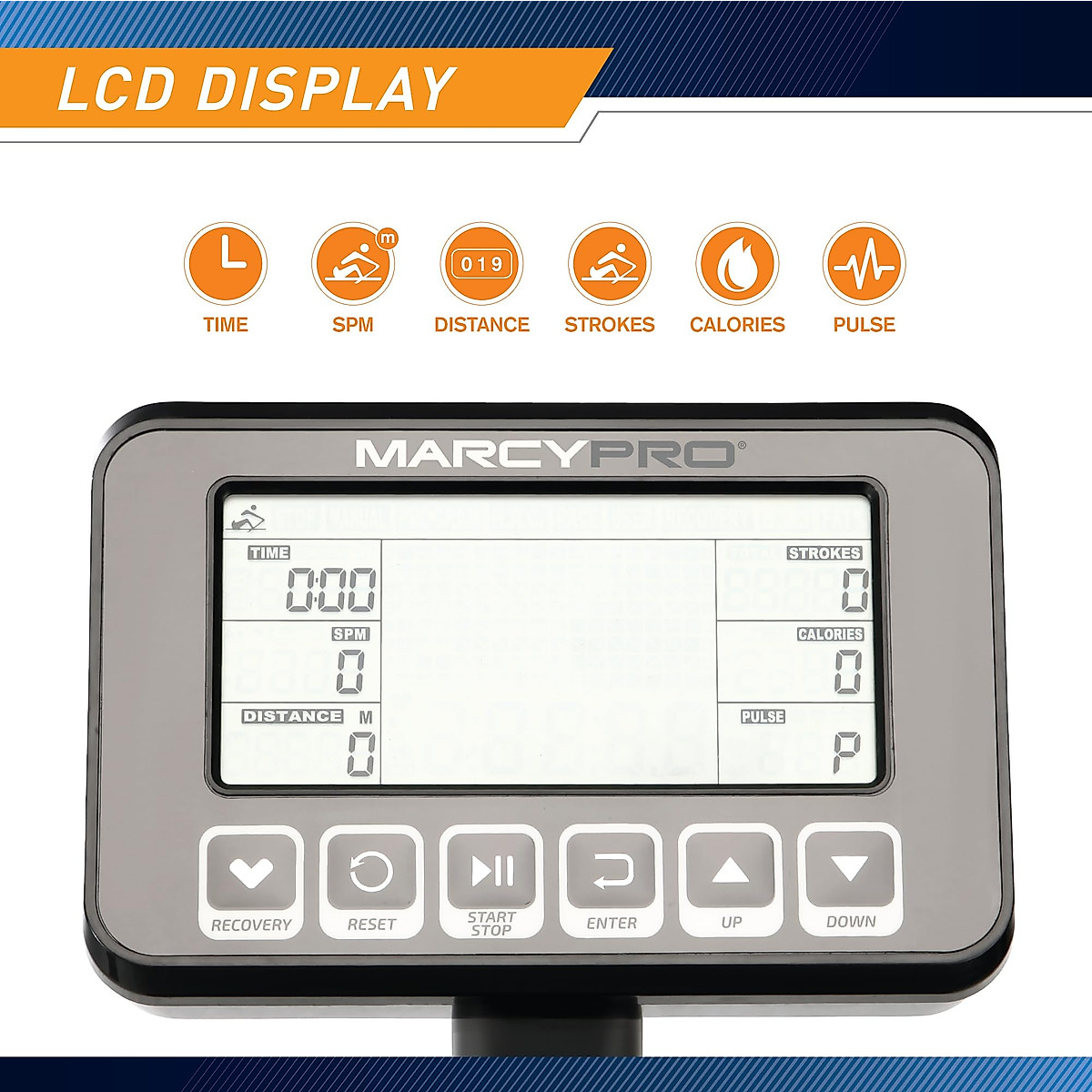 Marcy Water Rowing Machine Cardio Training Equipment, 300-lb Capacity NS-6070RW, Black