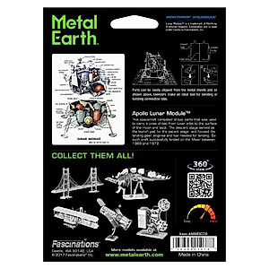 Metal Earth Apollo Lunar Module 3D Metal Model Kit Bundle with Tweezers Fascinations
