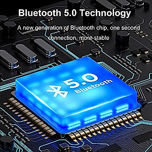 Bone Conduction Headphones Open Ear Wireless Earbuds Bluetooth IPX7 Waterproof Sports Earphones Lightweight Long Battery Life Ear Buds for Running Hiking Driving Workouts Android iOS Black