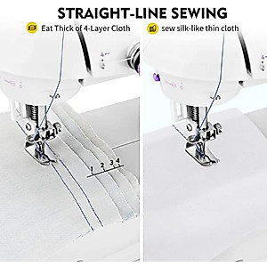 Magicfly Mini Sewing Machine for Beginner, Dual Speed Portable Sewing Machine Machine with Extension Table, Light, Sewing Kit for Household, Travel