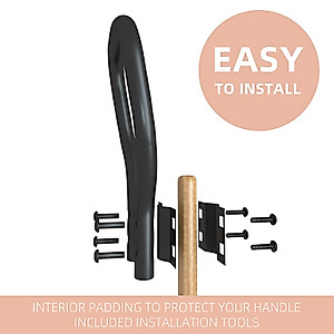 ARAHFUN Oversized Recliner Lever Extender Ergonomic Secure Fit for Recliner Handles Make Raising Lowering Leg Rest Easier (Black)