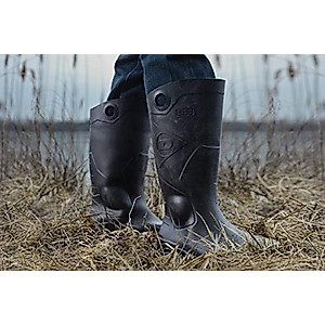 Dunlop Protective Footwear, Chesapeake plain toe Black Amazon, 100% Waterproof PVC, Lightweight and Durable, 8677577.11, Size 11 US