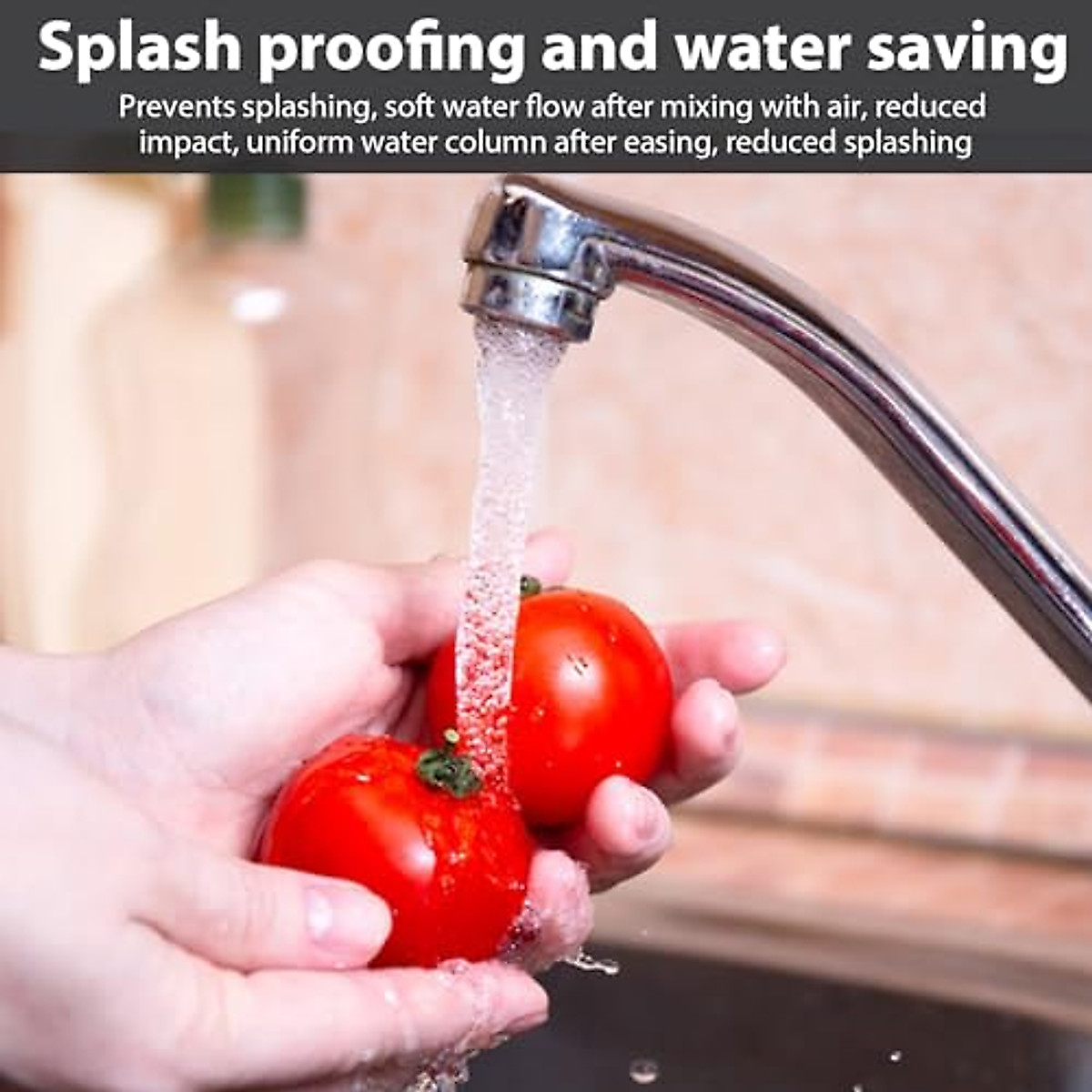 Amabro Faucet Aerators, Insert Flow Restrictor Filter with Washer Water Saving Sink Aerator Replacement Parts for Bathroom or Kitchen, Fit for Internal/External Thread Faucet Aerators, 4.75 GPM(20pcs)