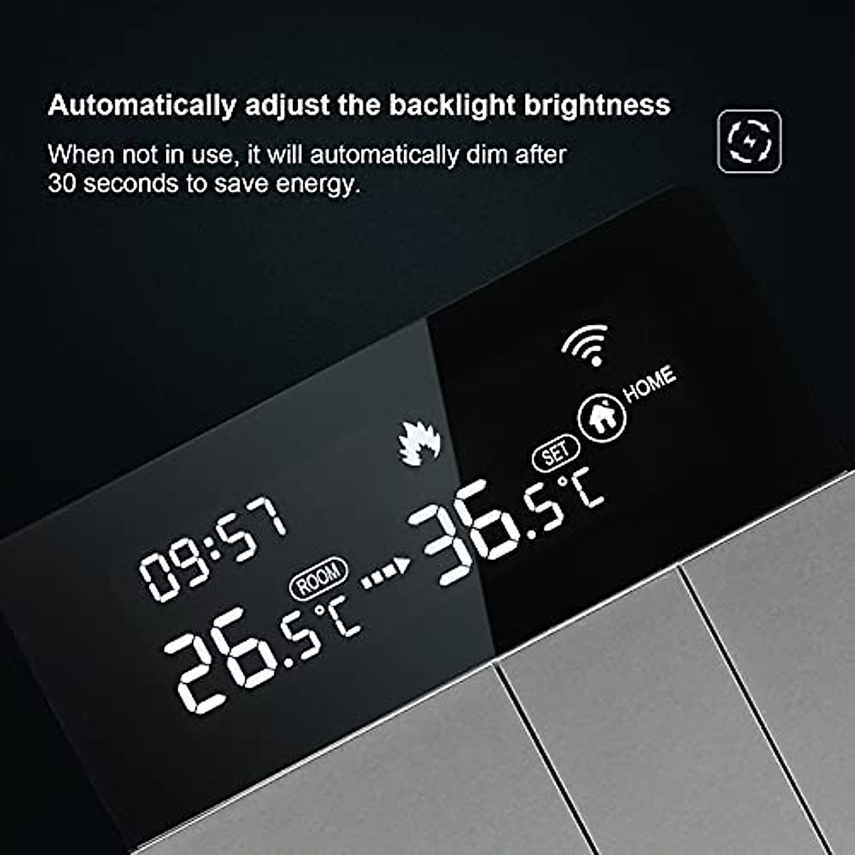 SALUTUY Intelligent Programming Control Thermostat, WiFi Intelligent Temperature Controller APP Voice Control Thermostat Remote Temperature Controller 95-230V(GA Water Heating)
