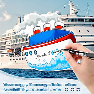 3 Pcs Cruise Door Magnets Summer Car Magnets Decorative Ship Cruise Decorations Magnetic Stickers for Carnival Fridge Refrigerator, 8 x 6.8 Inches