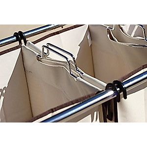 DecoBros Heavy-Duty 3-Bag Laundry Sorter Cart, Chrome