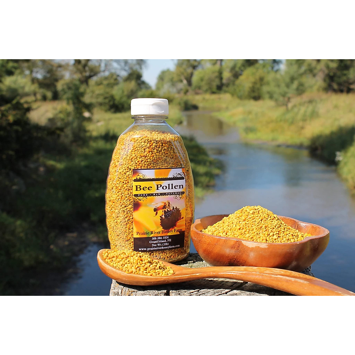 Fresh Bee Pollen Raw Nebraska Bee Pollen 1lb Jar