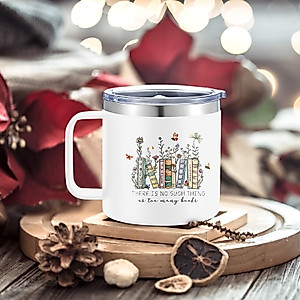 WWHSAI Book Lovers Gifts, Gifts For Book Lovers Women, Readers For Women Men Coffee Cup, Mothers Day Birthday Gift For Readers, Librarian, Bookish, Bookworm Travel Tumbler 14oz