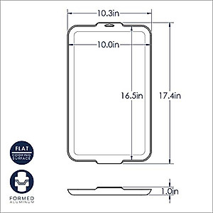 Nordic Ware Two Burner Griddle, 10.3 x 17.4 inches, Non-Stick