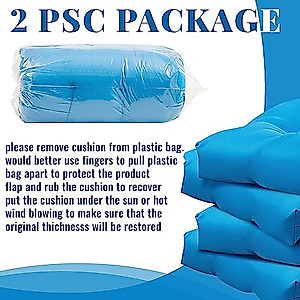 Kigley 2 Pcs Chaise Lounge Cushions Soft Lounge Chair Cushion Spring/Summer Seasonal Replacement Cushions for Outdoor Indoor Home Office, 74.5 x 22 Inches (Blue)