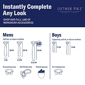 LUTHER PIKE SEATTLE Suspenders for Men - 1.25" Y-Back Men's Suspenders, Black