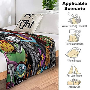 Christmas Blanket Super Soft Throw Blanket Light Weight Plush Flannel Blankets Living Room Sofa Beding for Kids Adults for All Season 50"X40"