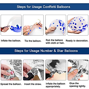 16 Birthday Decorations, Blue 16th Birthday Decorations Girls Boys Party Supplies, Happy 16th Birthday Balloons with Foil Fringe Curtains for Woman Men Birthday Party (16th)