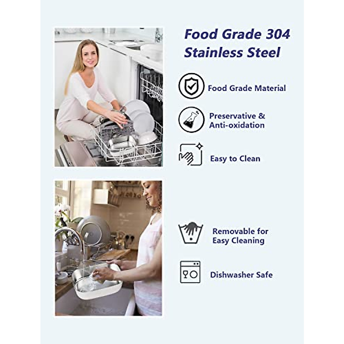 Electric Lunch Box Food Heater, Leak Proof Portable Food Warmer, 3-In-1 Lunch Heating Microwave for Car/Truck/Home, Removable 304 Stainless Steel Container 1.5L, SS Fork & Spoon and Carry Bag, Blue