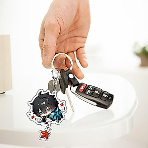 PIGIAOKA Honkai: Star Rail Keychain Set 10pcs Cute Acrylic Figure Keychain Accessories for Charms gift, Anime Merch for Game fans