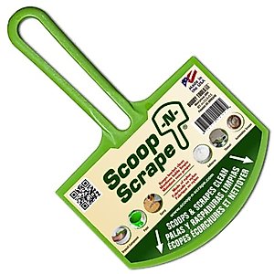 Curved Bucket Scoop for 5 Gallon Buckets, Nylon Bucket Scraper for Drywall Mud, Paint, Epoxy Resin, Scrapes Buckets Clean, No More Bucket Shavings in Material - Won't Rust - Made in USA by Buddy Tools