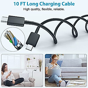 Samsung Super Fast Type C Charger 25W USB C Fast Wall Charger with 10FT Android Phone Charging Cable for Galaxy S23 Ultra/S23/S22 Ultra/S22/S21/S21 Ultra/S20/S20 Ultra/Note 20 Ultra/Note 10