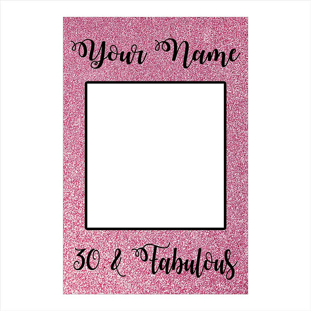 BannerBuzz Custom Forty & Fabulous Photo Frame, Photo Booth Frame, can use it as Props For Decorations, Looks Attractive, Selfie Photo Frame (36"x48", Design 05)