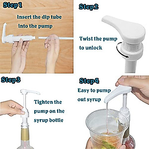 SunyamGo Coffee Syrup Pump, Compatible with Torani, DaVinci, Jordans Skinny Syrups - Torani Syrup Pump Dispenser Fits 750Ml Bottles, Black (Pack of 3)