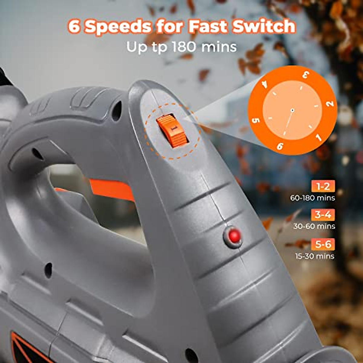 Leaf Blower, 340 CMF 170 MPH Leaf Blower Cordless with 4.0Ah Battery & Charger 21V, Electric Blowers Battery Operated Leaf Blower for Lawn Care, Debris, Yard, Work Around The House