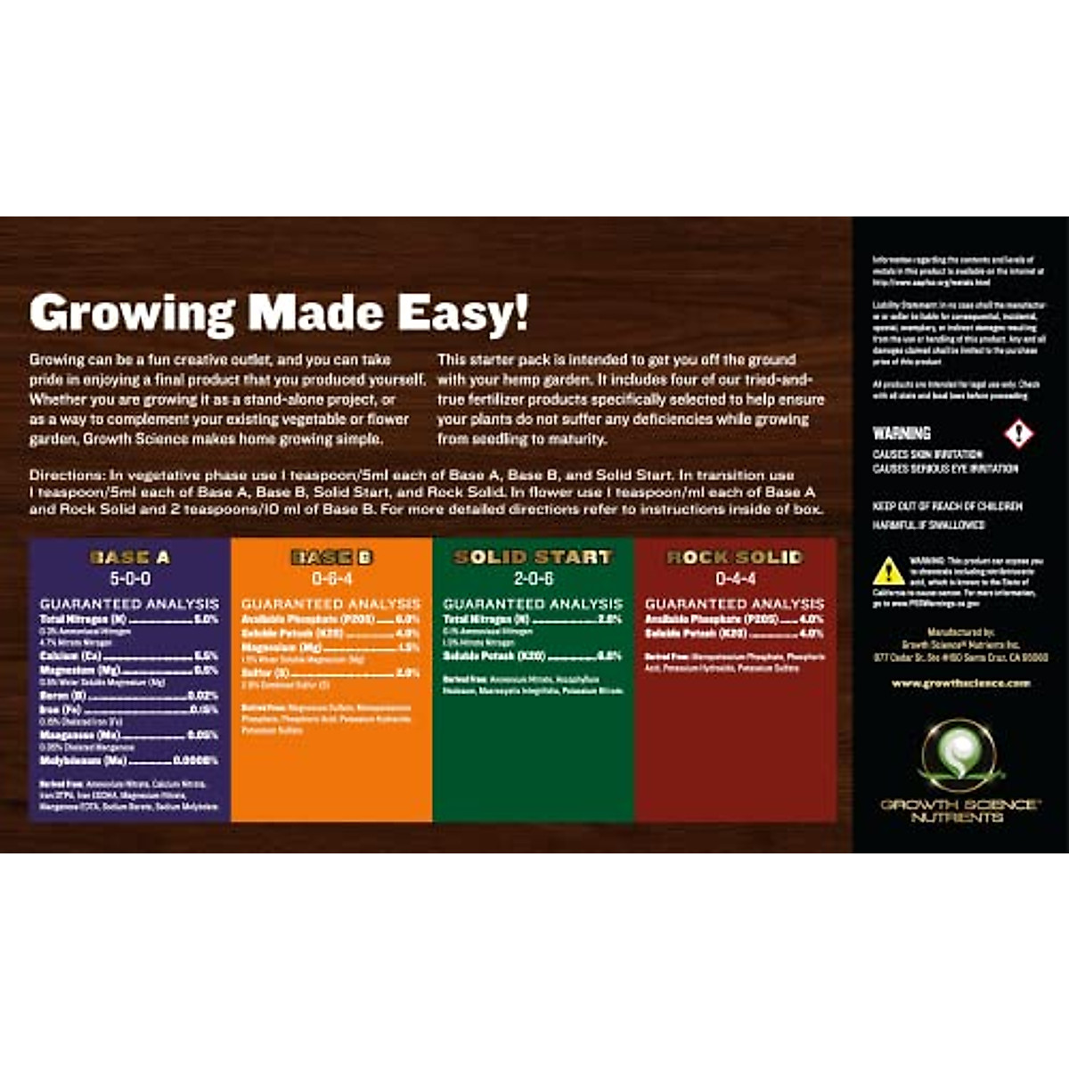 Growth Science Nutrients - Starter Pack