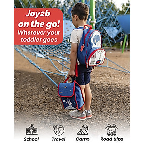 Toddler Backpack for Boys and Girls with Kids Lunch Bag - Space Astronaut Backpack and Lunch Bag Kids Backpack for School with Matching Lunch Box - Camp Travel Preschool Backpack - Awesome Astronaut