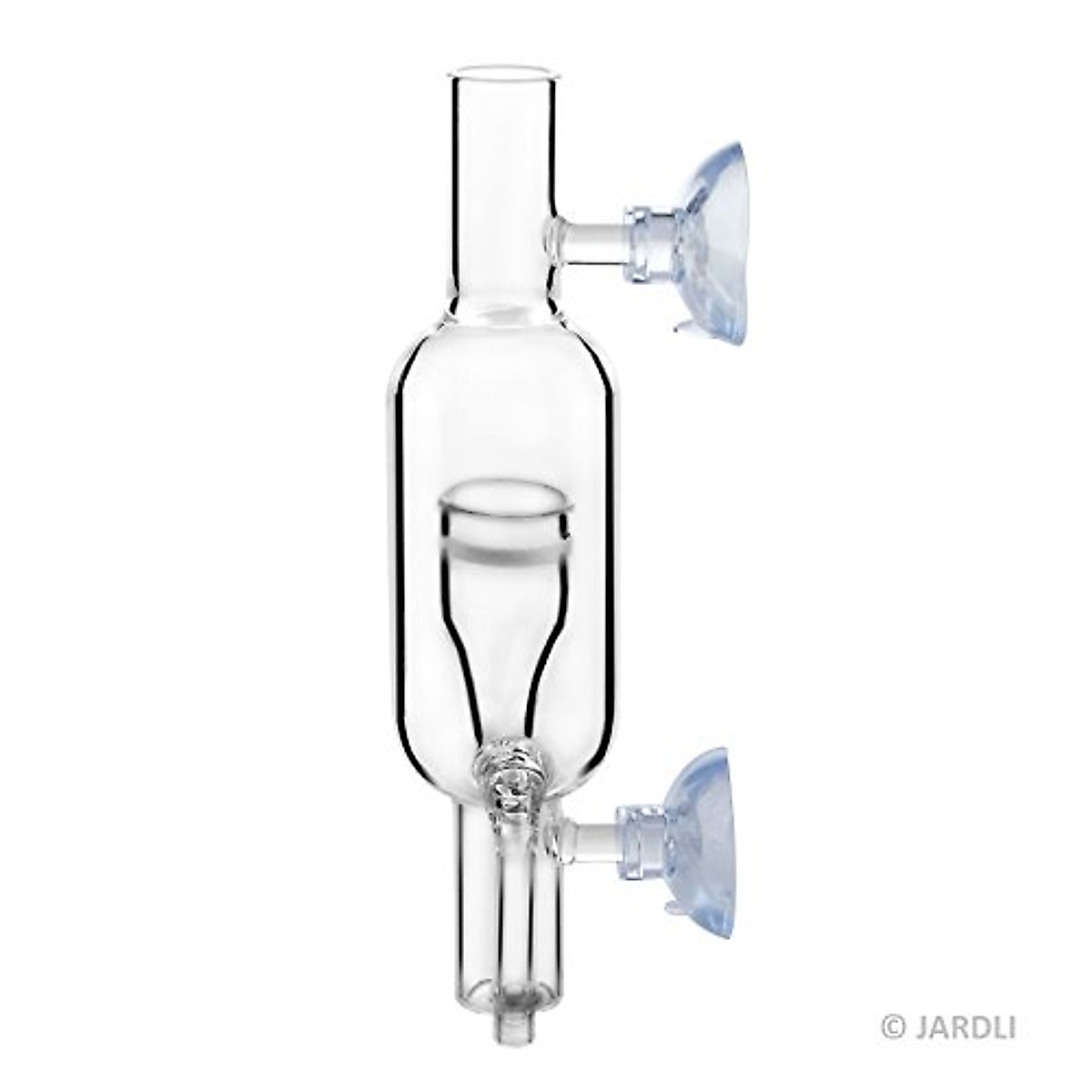 JARDLI Glass Inline CO2 Atomizer Diffuser System for Aquarium Planted Tank (17mm for 16/22mm (5/8" i.d.) Hose)