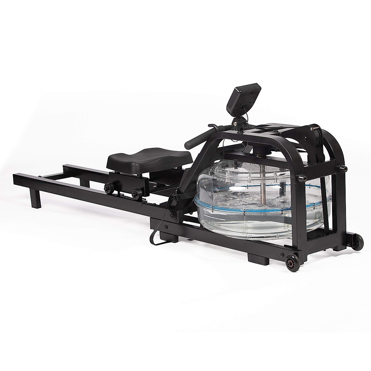 Vilobos Water Rowing Machine Sturdy Steel Frame Rower with Water Resistance Adjustable LCD Monitor for Calories Burned Sports Exercise Equipment in Home Gym