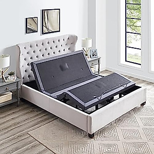 Naomi Home Pain Relieving IdealBase Adjustable Bed Frame Queen, Massaging Zero Gravity Adjustable Bed Base, Electric with 3 Speed Head & Foot Massage, Wireless Remote, 2 USB Ports, 800Lbs Capacity