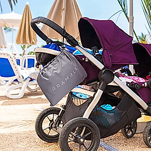 Bramble - 47" Inch Extra Large Gate Check Stroller Bag for Airplane Waterproof | Padded Adjustable Strap | Backpack Stroller Storage Bag, Double Stroller Travel Bag for Single & Double Stroller