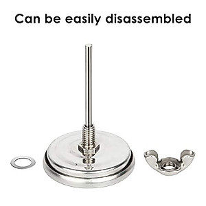 BBQ Thermometer Temperature Gauge, 2Inch Stainless Steel Barbecue Charcoal Grill Smoker Temp Gauge Pit, Fahrenheit and Heat Indicator for Cooking Meat (2-Pack)