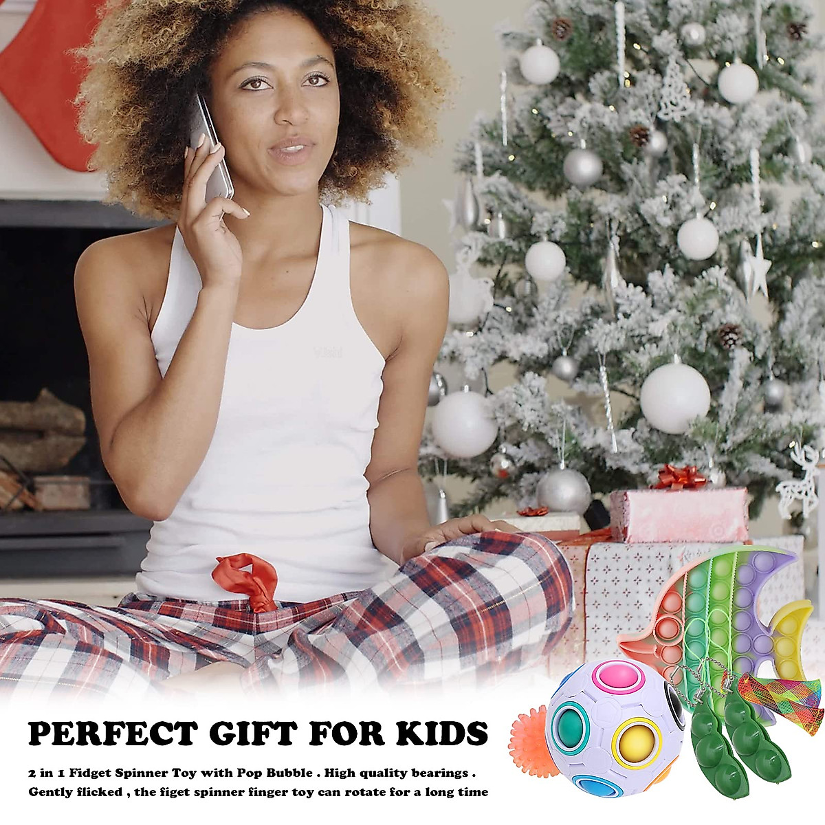 (50Pcs) Fidget Toys for Kids, Fidget PopIts Pack Popper Toy Set for Girls Boys, Treasure Chest Classroom Prizes Party Favors for Kids 4-8, Silicone Stress-Relief Sensory Toy Box for Kids and Adults