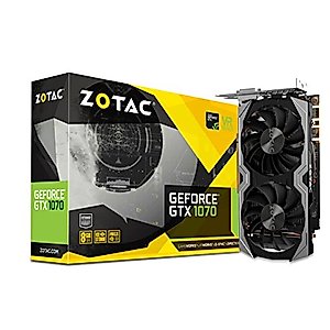 ZOTAC GeForce GTX 1070 Mini 8GB GDDR5 VR Ready Super Compact Gaming Graphics Card (ZT-P10700G-10M),Black