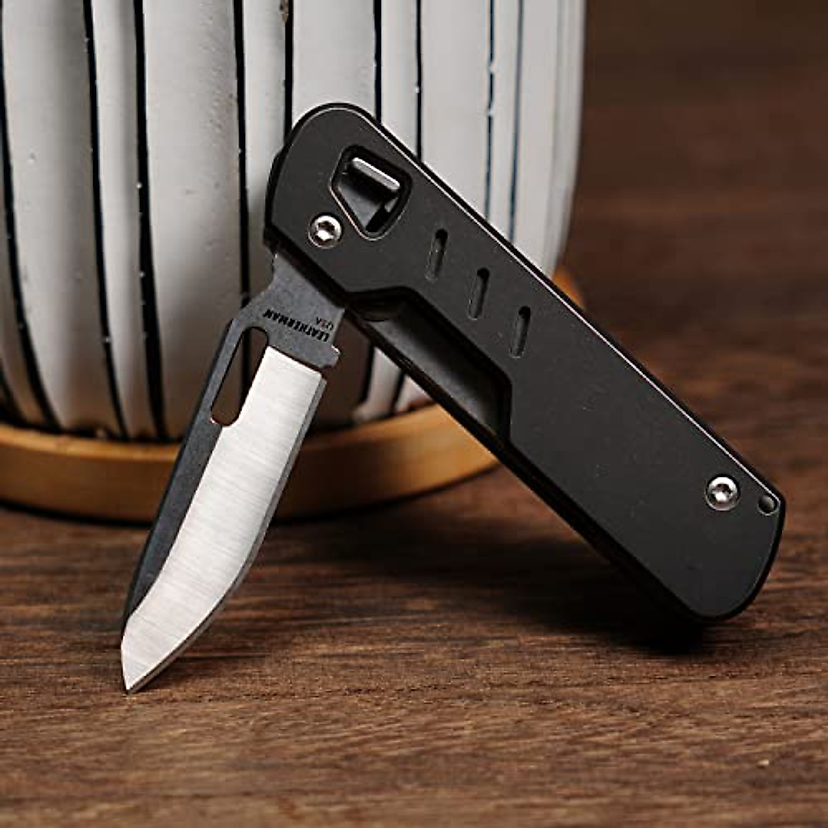 HorixGear 1 Pair Handle Patch Custom Titanium Scales for T4 Multitool (Titanium black)