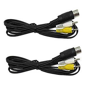 Pack of 2 6FT RCA TV AV Audio Video Cord Cable Suitable for Sega Genesis & Sega Master System ZOOJR