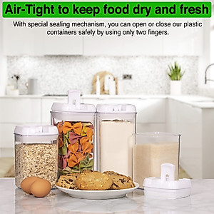 8-Piece, Air Tight Food Storage Container, Pantry organization container