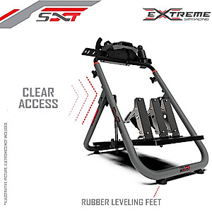 Extreme Sim Racing Wheel Stand Cockpit SXT V2 Racing Simulator - Racing Wheel Stand For Logitech G25, G27, G29, G920, Thrustmaster And Fanatec - Wheel Locks Included - Nardo Gray