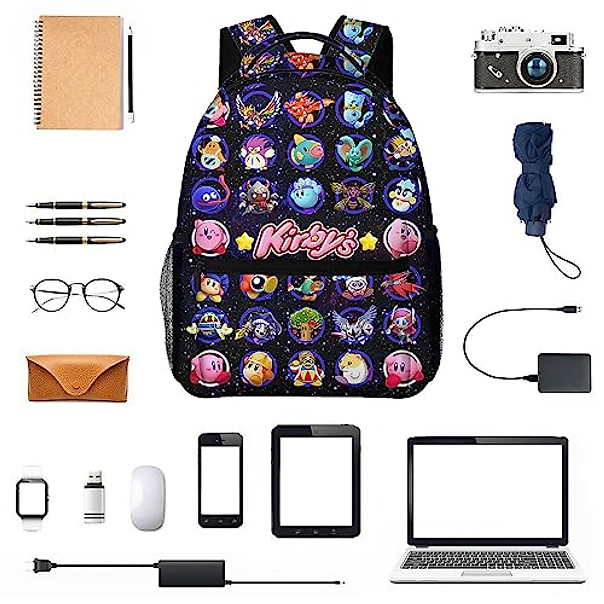 RFYBEW Cute Backpack for Girls Boys,Cartoon Anime Shoulders Bookbag Casual Laptop Backpack Travel Hiking Bag Daypack Aesthetic Purse Backpack