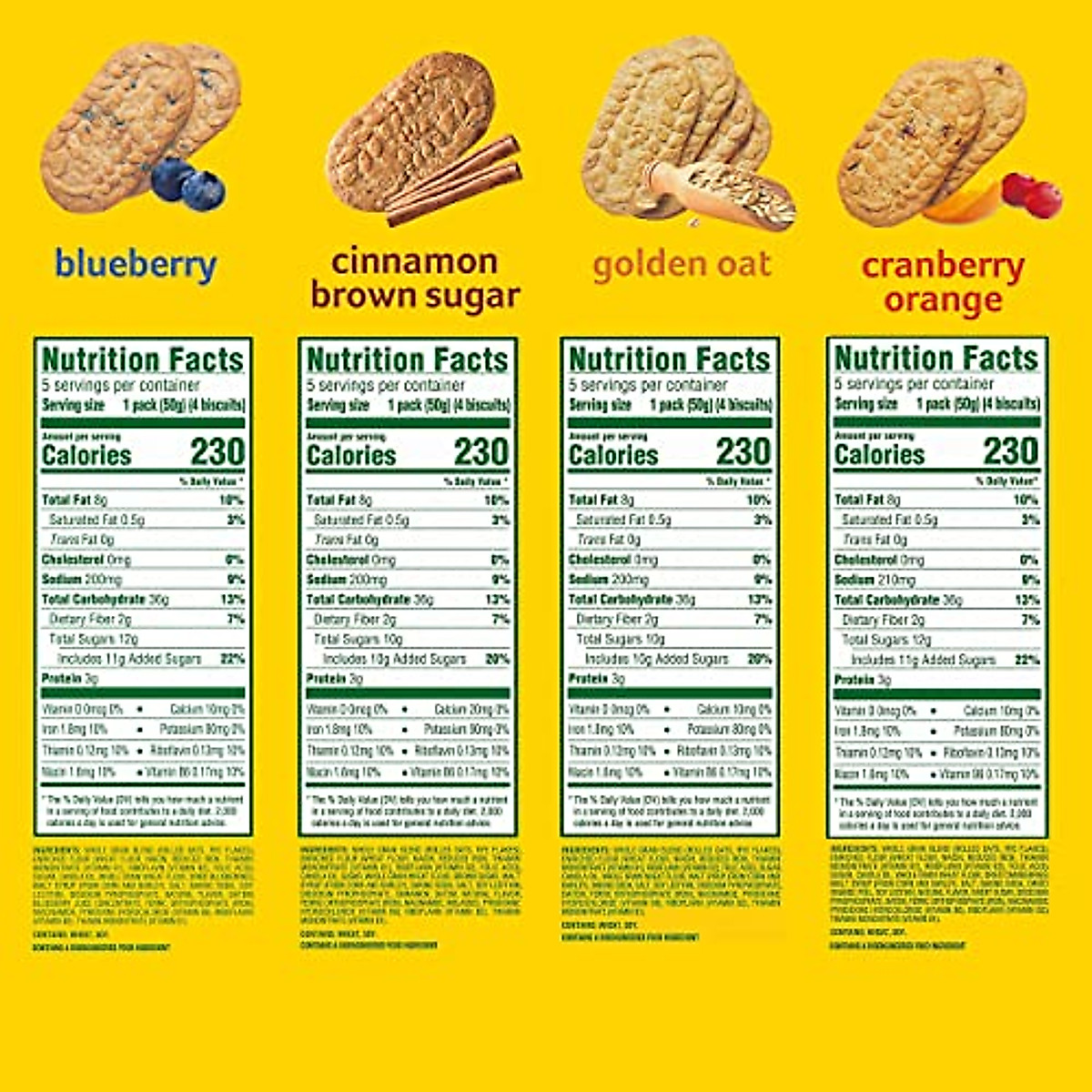 belVita Breakfast Biscuits Variety Pack, 4 Flavors, 6 Boxes of 5 Packs (30 Total Packs)