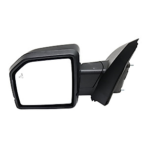 Kool Vue Driver Side Power Heated Mirror for Ford F-150 2015-2020 Power Fold With Signal Light, Blind Spot Monitor, Memory & Puddle Lamp Paintable